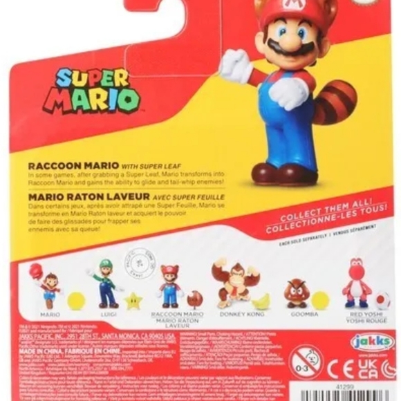 Nintendo | Toys | Super Mario Raccoon Mario With Super Leaf 25 Action ...